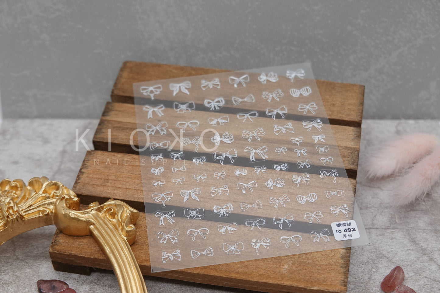 White Ribbon Bows Stickers – KIOKO NAIL SUPPLY